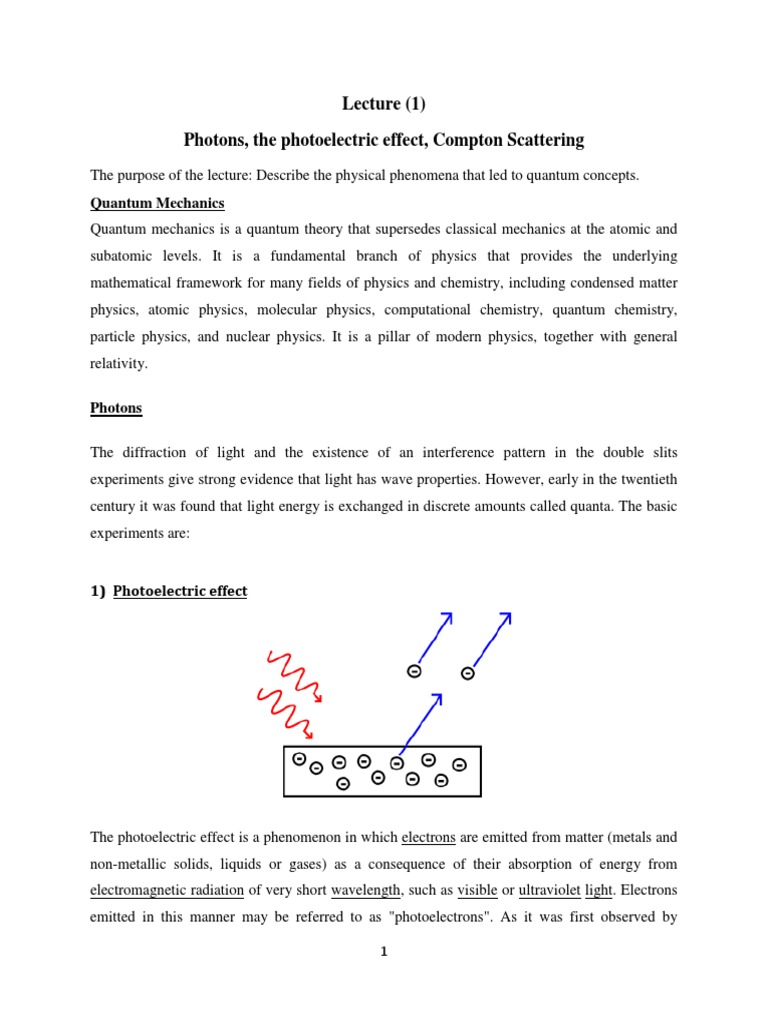 Quantum Mechanics | PDF | Photoelectric Effect | Photon