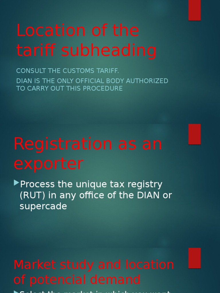 Location of The Tariff Subheading | PDF | Business | Finance & Money ...