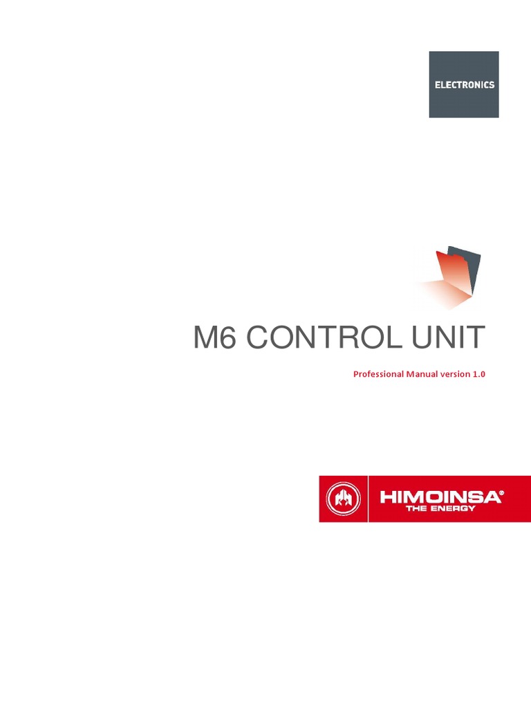 M6 Control Unit: Professional Manual Version 1.0 | PDF | Power Supply ...