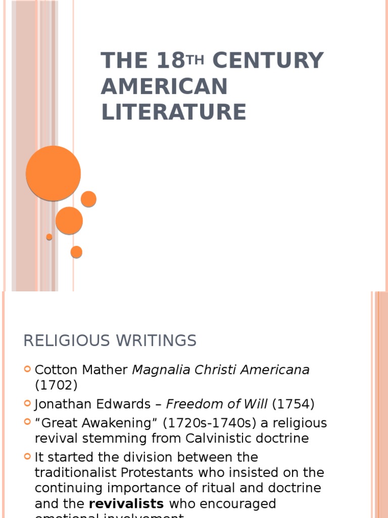 The 18th Century American Literature | PDF | Benjamin Franklin | Poetry