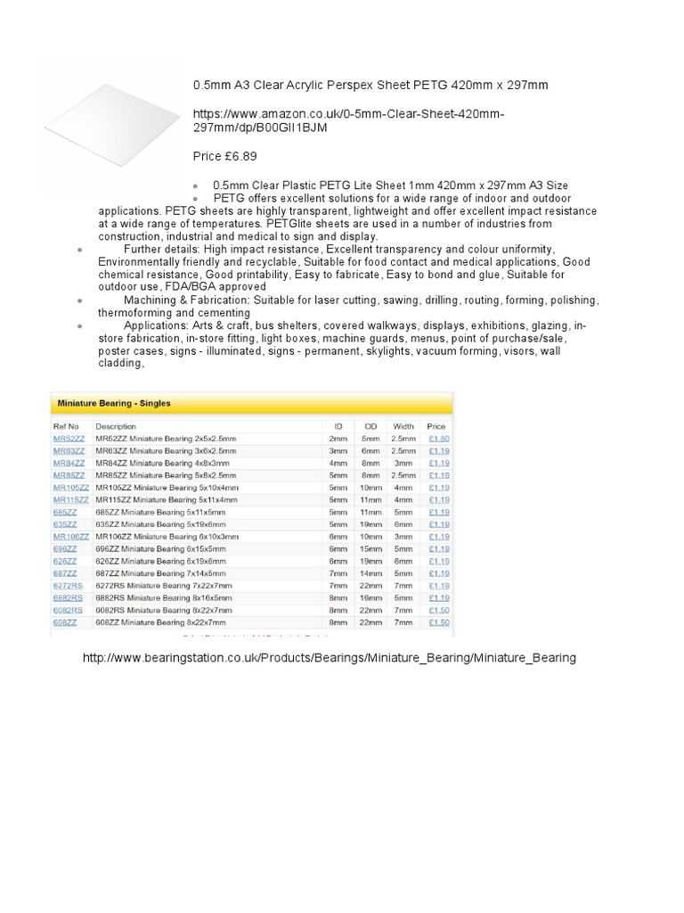 Off The Shelf Parts | PDF