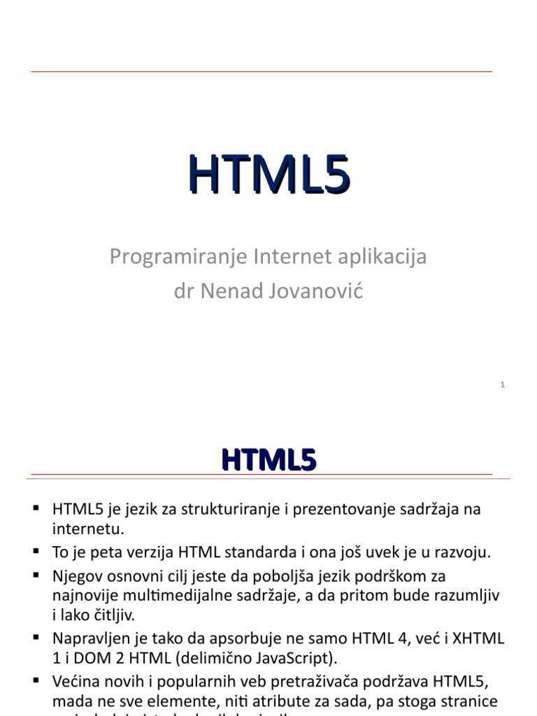 HTML5 | PDF