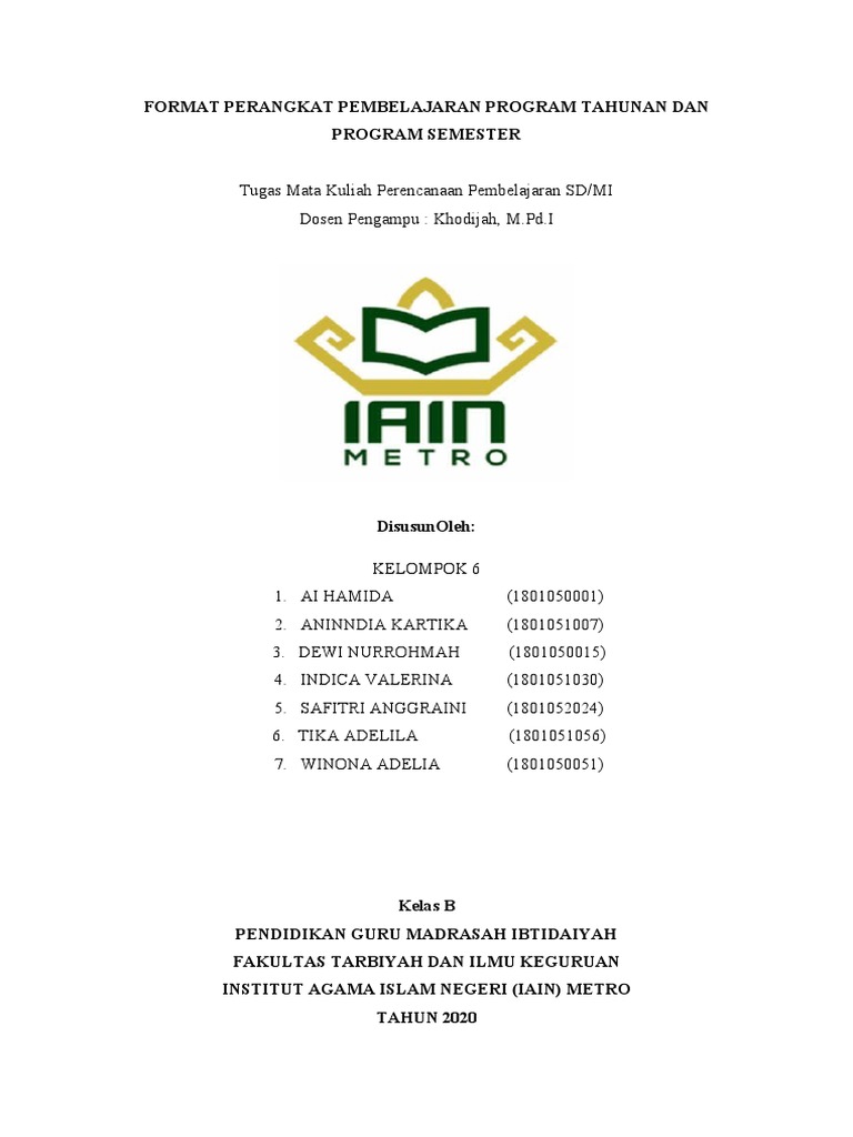 Panduan Prota dan Promes SD/MI | PDF