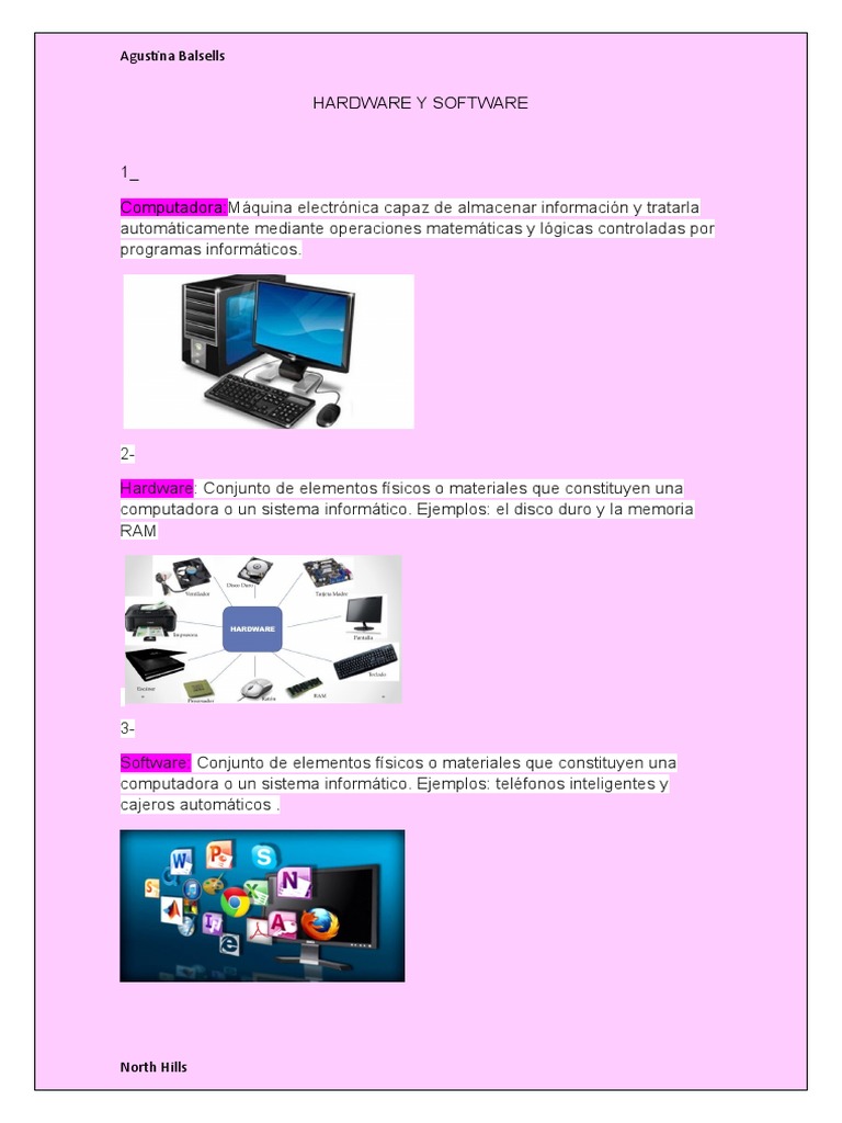 Hardware y Software | PDF | Periférico | Hardware de la computadora