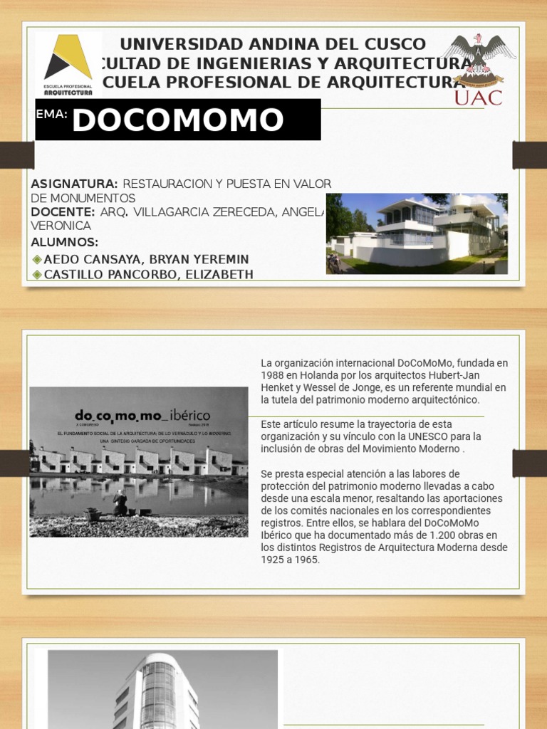 DoCoMoMo: Patrimonio Moderno y Su Valor | PDF | Viajes y turismo | Arte