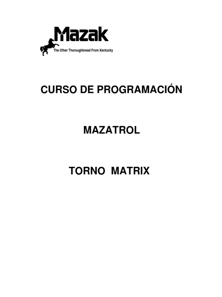Curso de Programación Mazatrol CNC | PDF | Herramientas | Equipo industrial