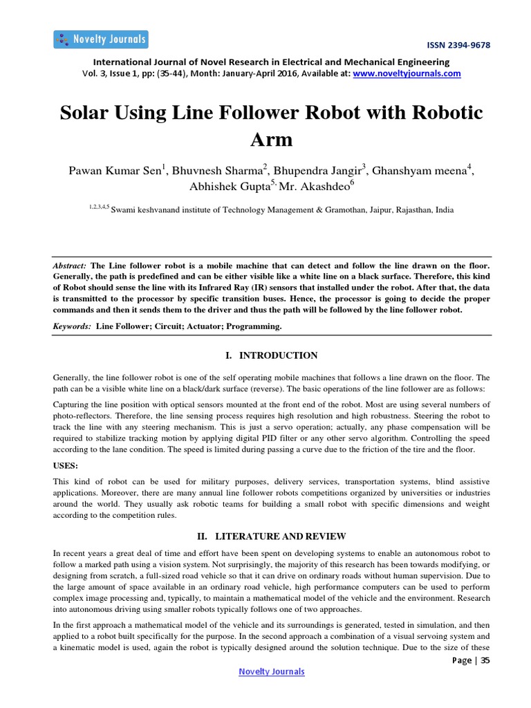 Solar Using Line Follower-567 | PDF | Microcontroller | Electric Motor
