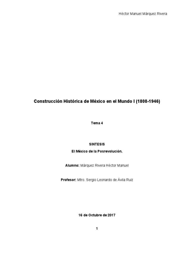 Hector Marquez U4 A1 | PDF | Gran depresion | México