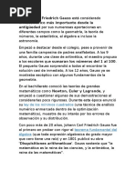 Johann Carl Friedrich Gauss Aportes A La Estadistica | PDF | Enseñanza ...
