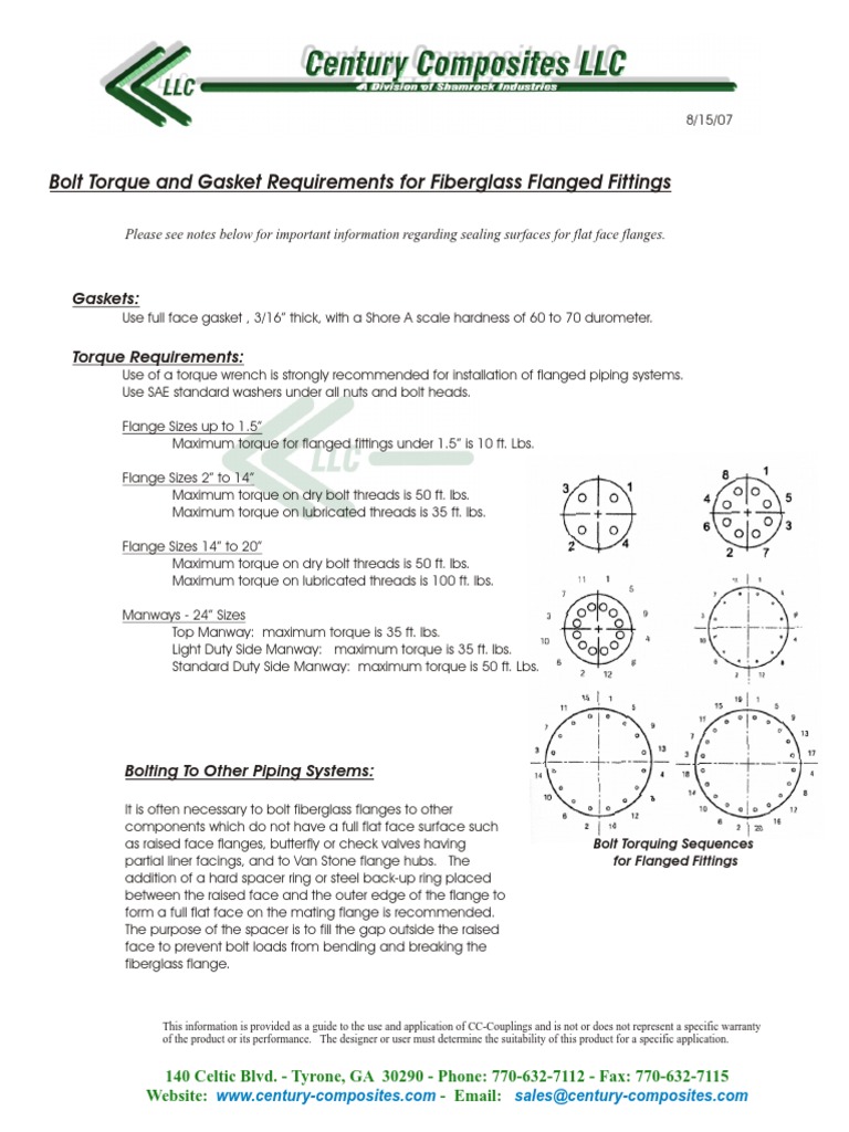 Torqueo Bridas FRP PDF | PDF | Equipment | Machines