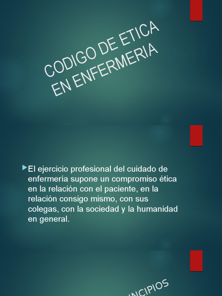 Codigo de Etica en Enfermeria | PDF