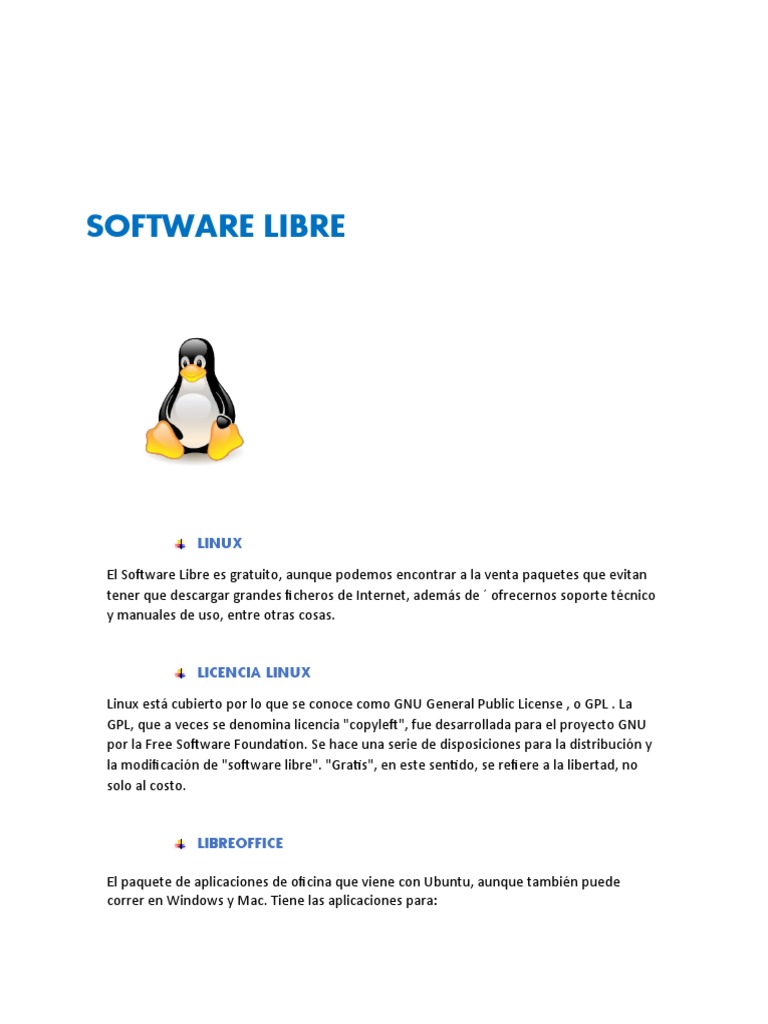 SOFTWARE | PDF | Software libre | Contenido libre
