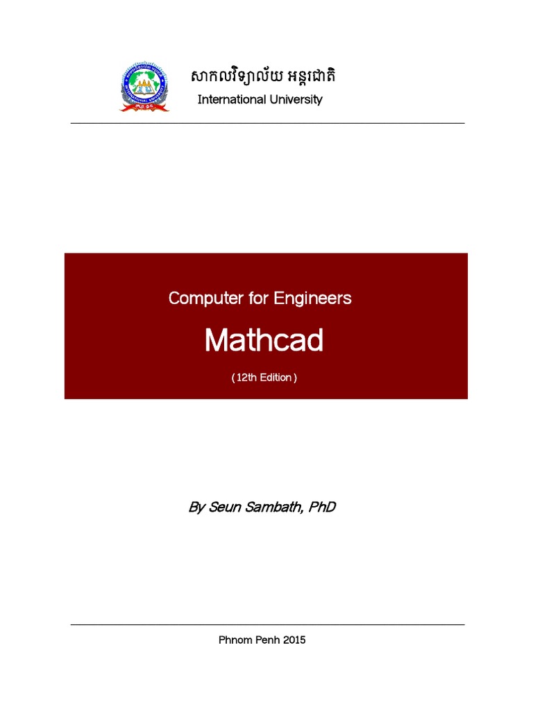 Mathcad Lecture - 12th Edition PDF | PDF