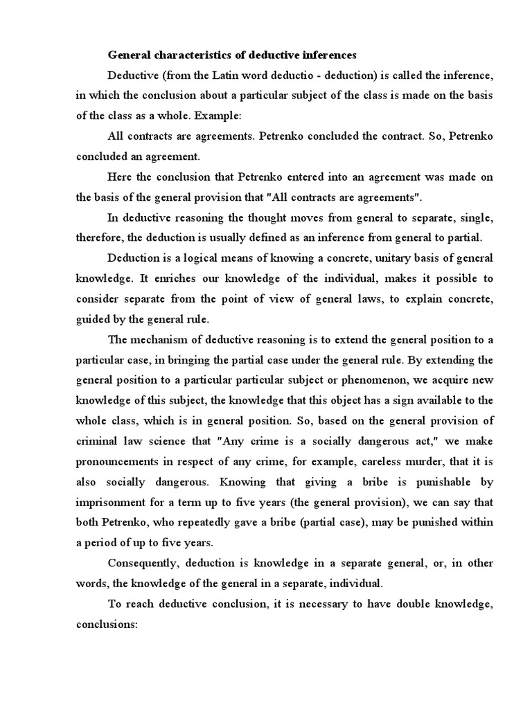 Deductive Inferences | PDF | Inference | Deductive Reasoning