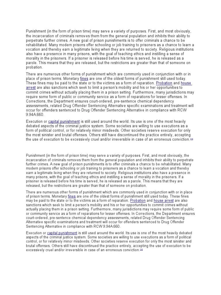 Fines Probation House Arrest | PDF | Prison | Crime & Violence