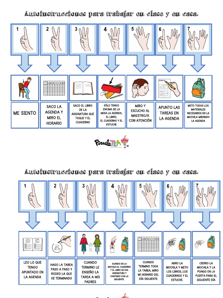 Autoinstrucciones Trabajo en Clase | PDF