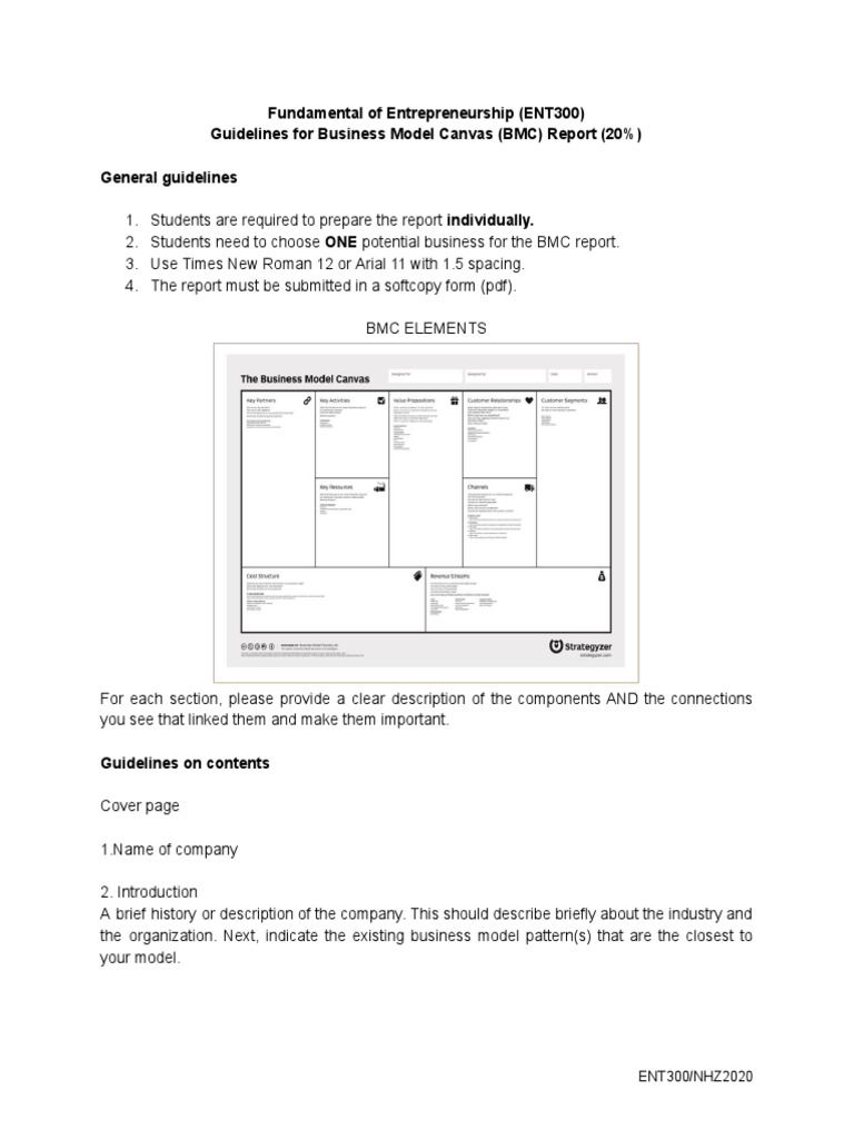 BMC Guideline | PDF | Business Model | Customer
