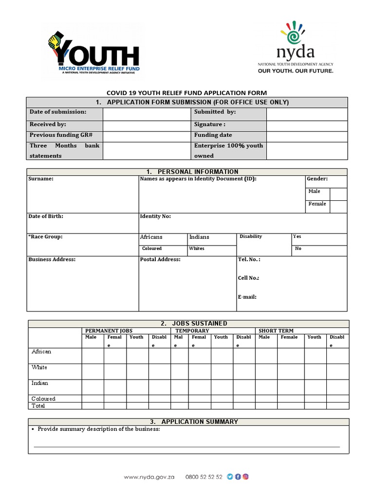 COVID19 Relief Fund Application Form | PDF