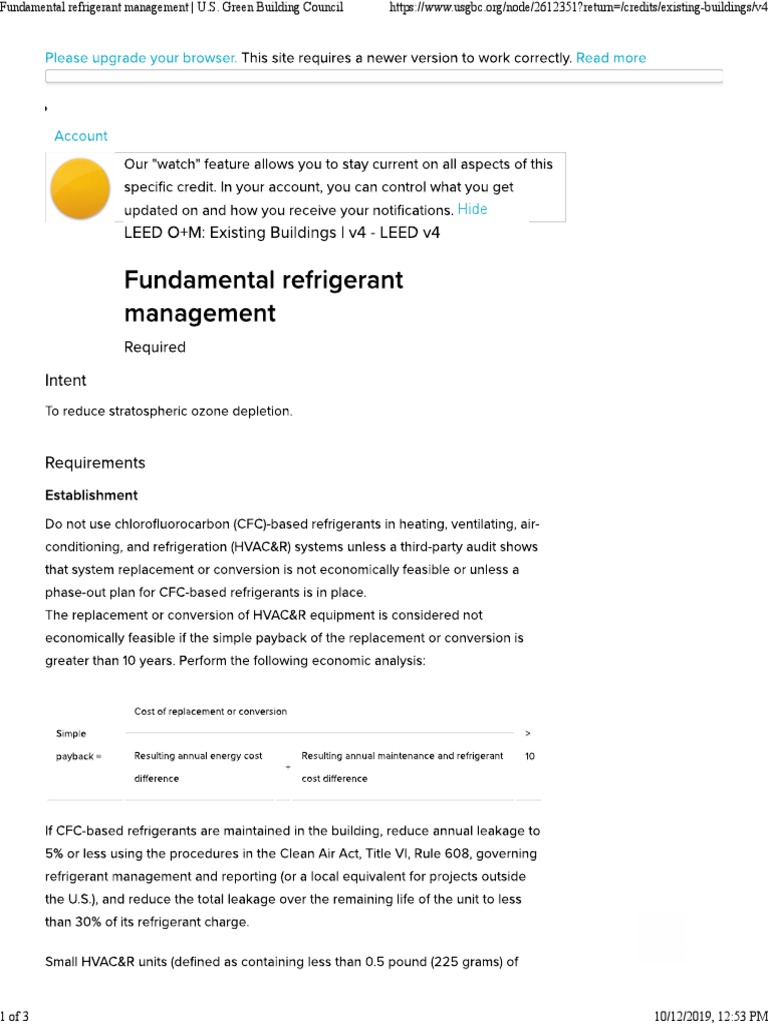 Fundamental Refrigerant Management | PDF