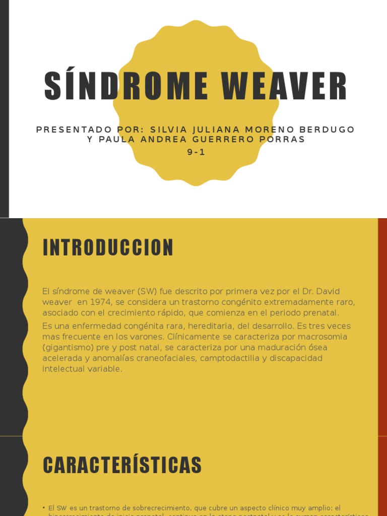 Síndrome Weaver | PDF | Enfermedades y trastornos | Enfermedades y ...