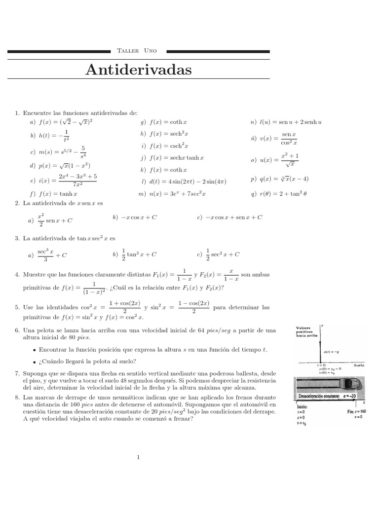 Taller Cal-Int (C) PDF | PDF | Derivado | Integral
