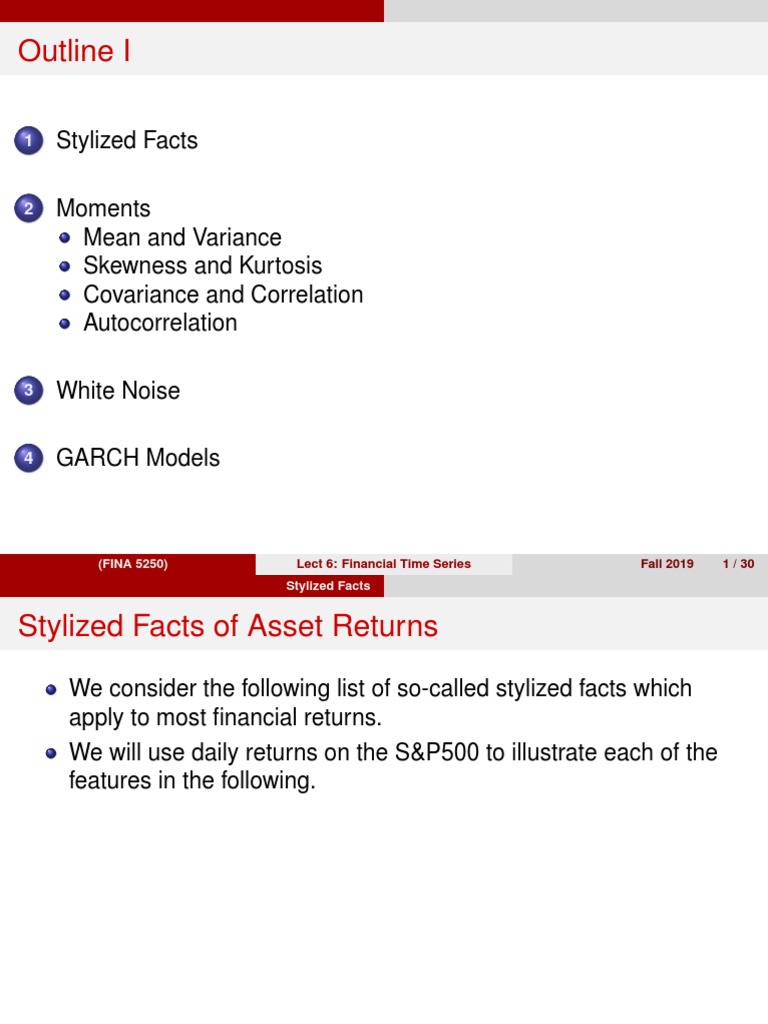 Lect6 PDF | PDF | Autocorrelation | Skewness