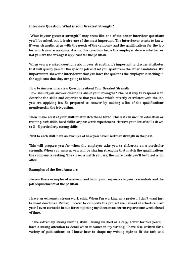 Interview Questions & Answers | PDF | Interview | Job Interview