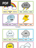 Weather Conditions Pictionary Poster Vocabulary Worksheet | PDF