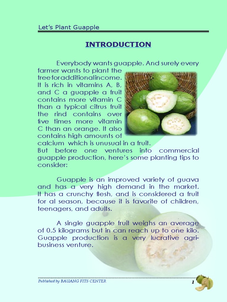 Let's Plant Guapple: Published by Bauang Fits Center | PDF | Fertilizer ...