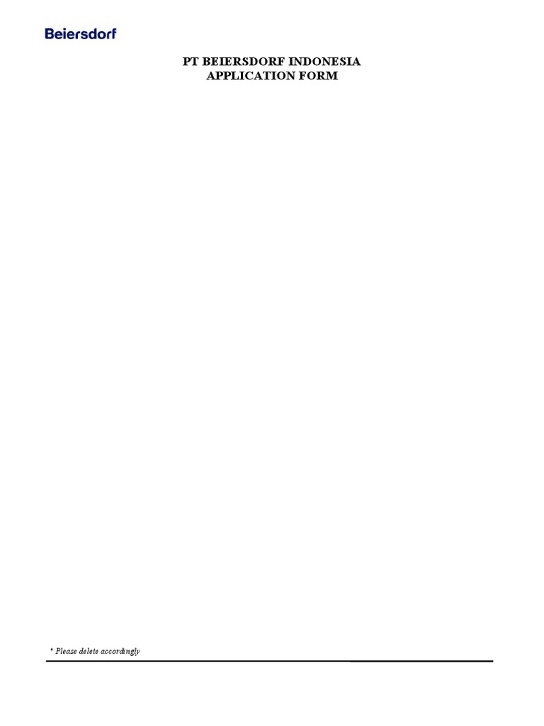 BDF Application Form