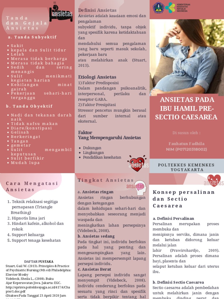 Leaflet Ansietas Pada Ibu Hamil Pre-Sc - FAUHATUN FADHILA PDF | PDF