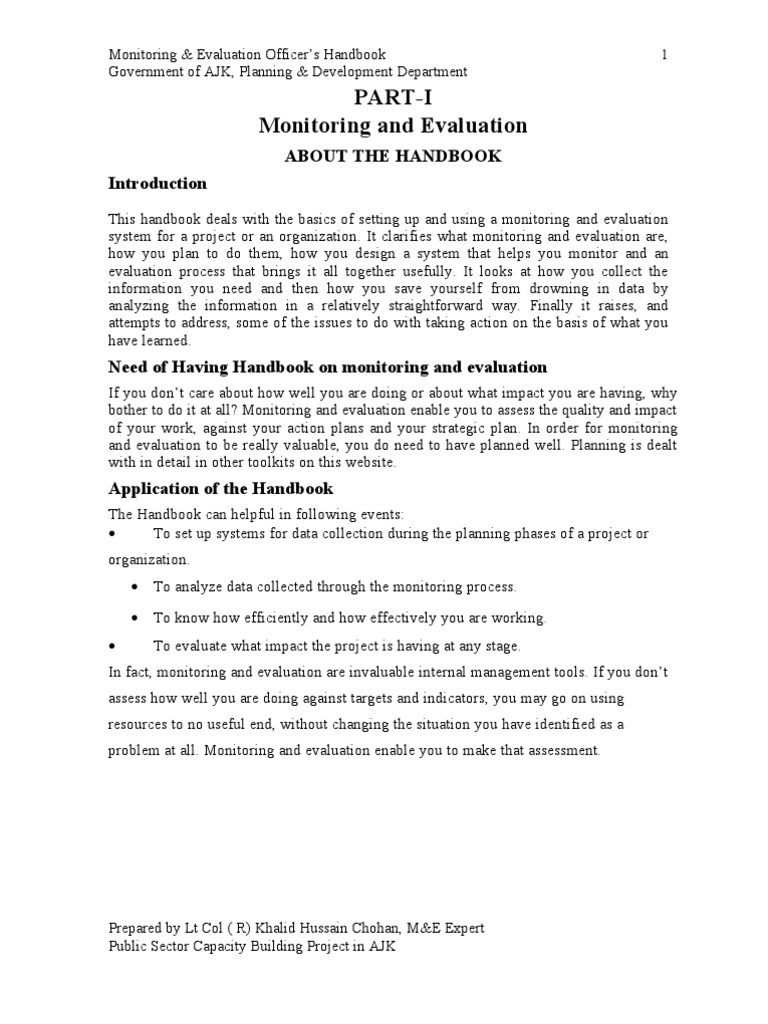 Monitoring and Evaluation Handbook | PDF | Qualitative Research ...