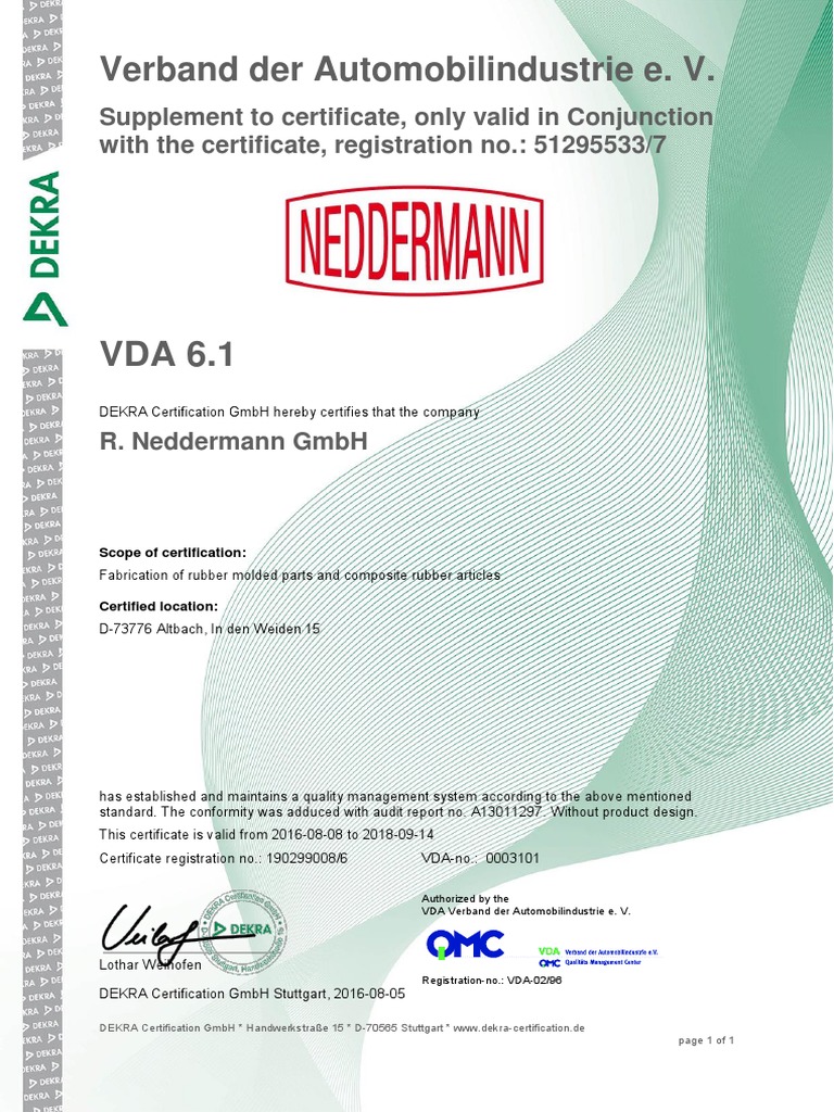 Verband Der Automobilindustrie E. V | PDF