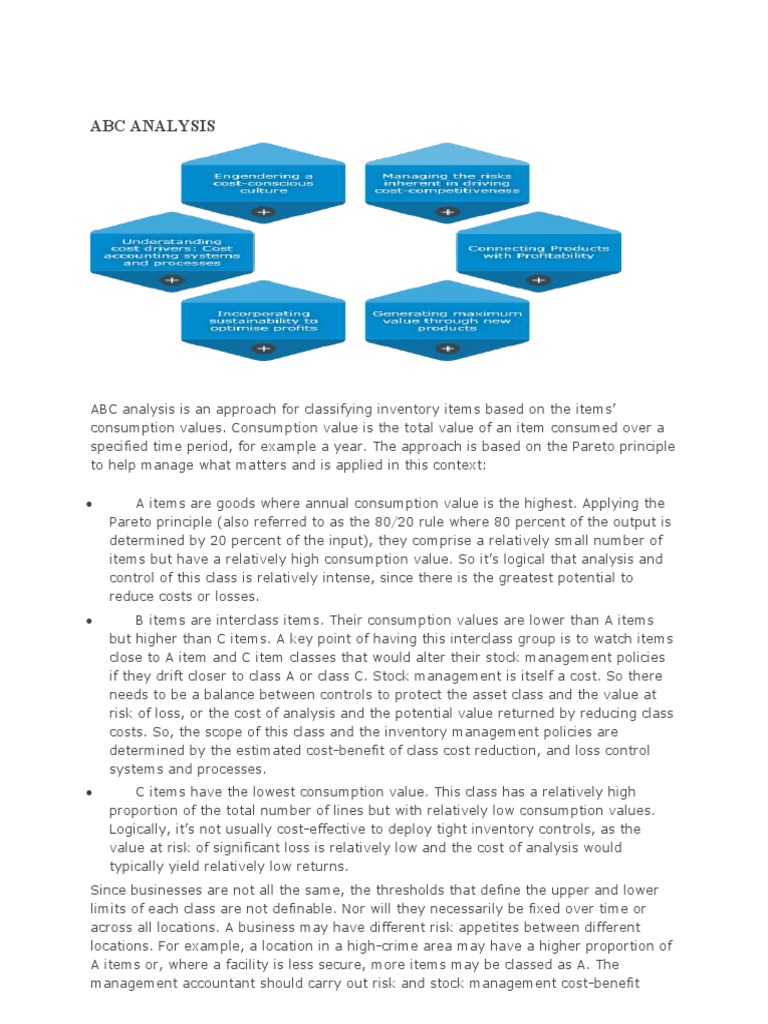 ABC, XYZ, VED, SDE, FSN Analysis | PDF | Inventory | Cost–Benefit Analysis