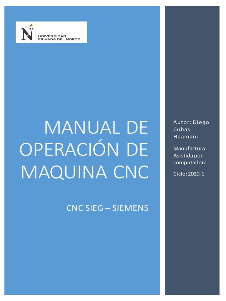 Elaboración de Manual de Operación | PDF | Control numerico | Herramientas
