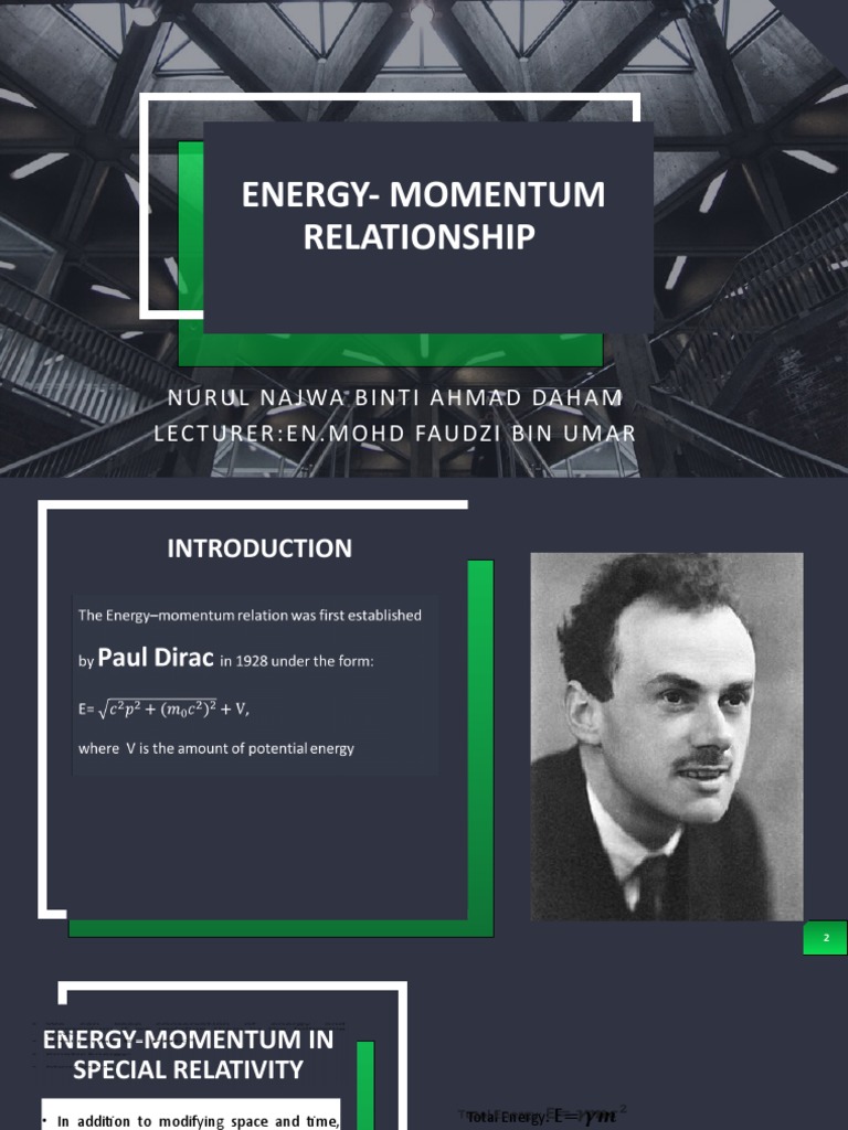 Energy - Momentum Relationship 1 | PDF | Momentum | Special Relativity