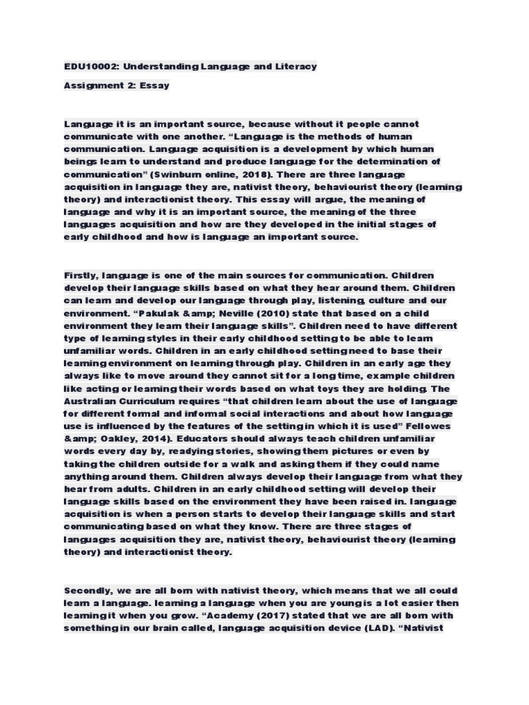 Sample 1 | PDF | Language Acquisition | Linguistics