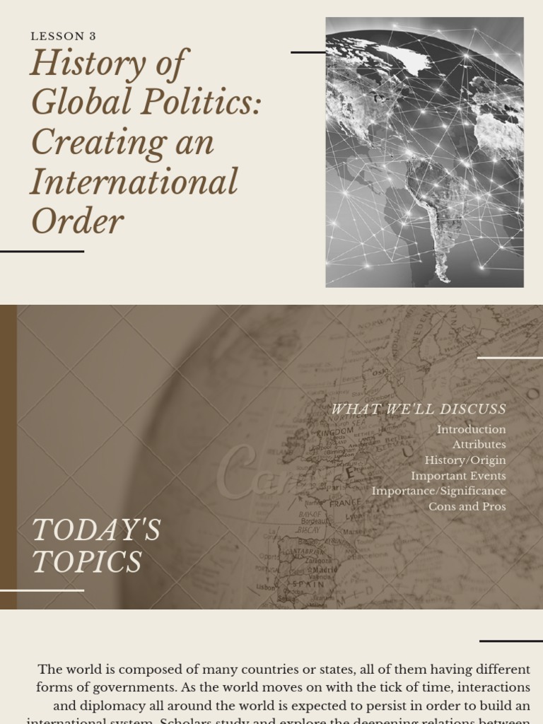 History of Global Politics and Order | PDF | First French Empire ...