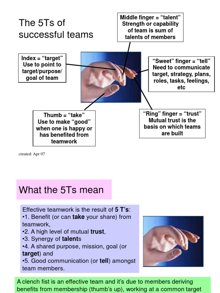 The 5Ts of Successful Teams: Created: Apr 07 | PDF