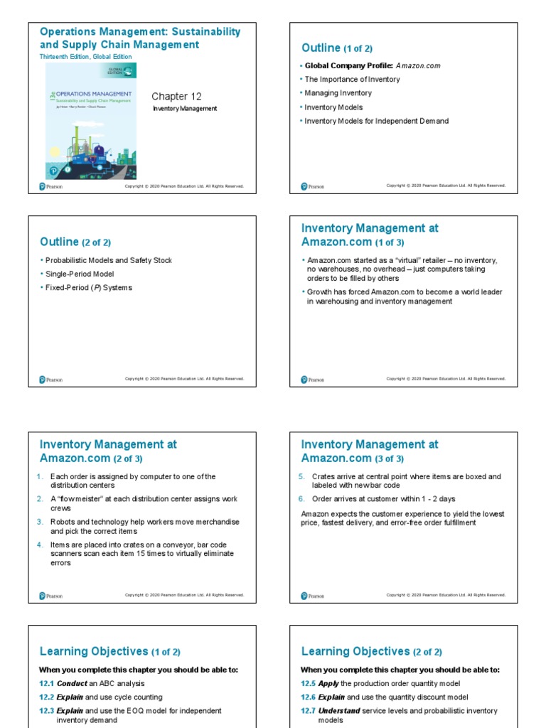 CH 12 - Inventory Management PDF | Download Free PDF | Inventory | Standard Deviation
