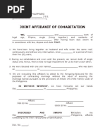 Sample Joint Affidavit of Legitimation | PDF