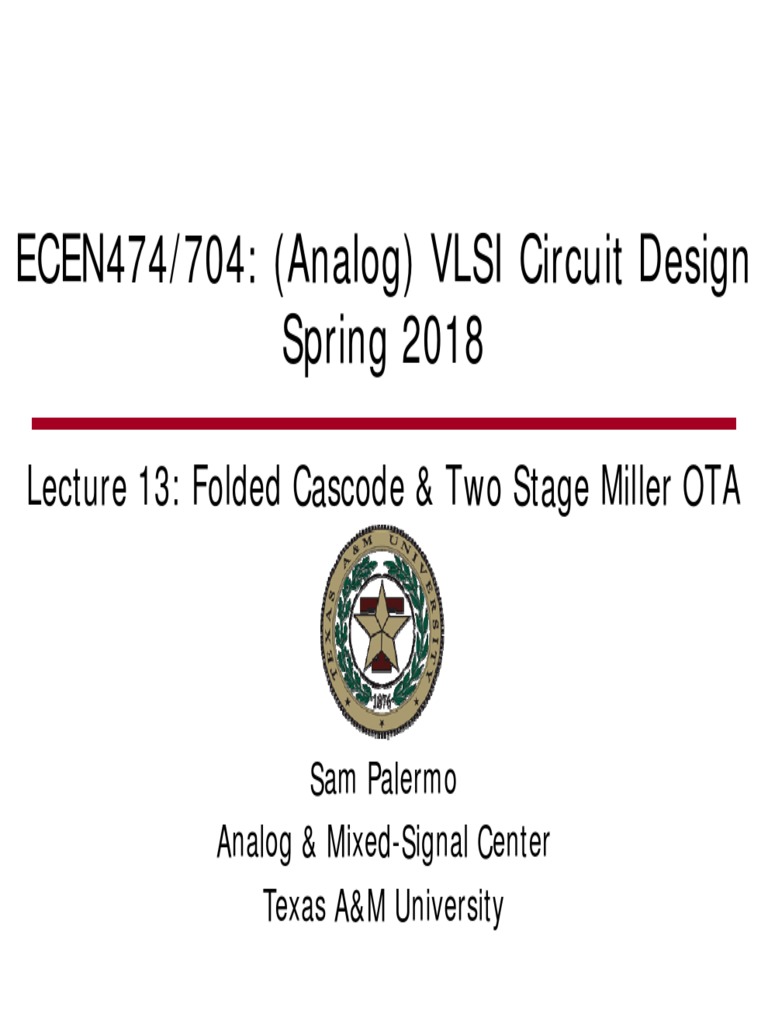 Folded Cascode & Two-Stage OTA Overview | PDF | Operational Amplifier | Amplifier