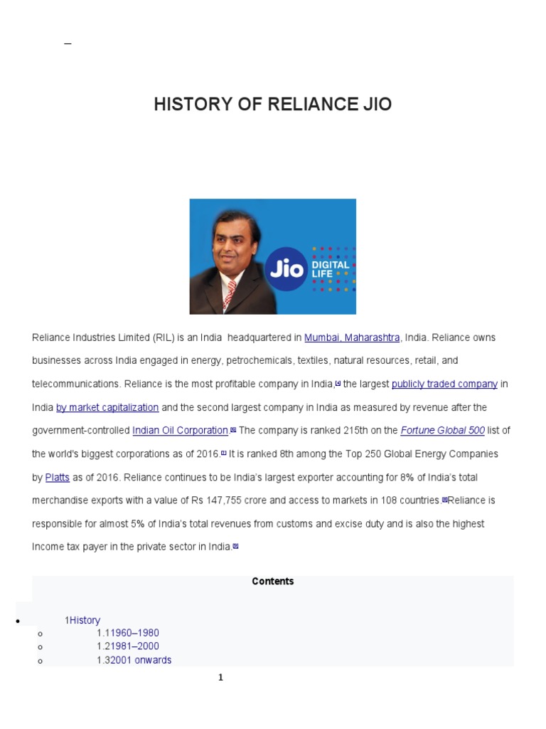 Reliance JIO BY SHAGUN VERMA | PDF | Telecommunications | Information And Communications Technology