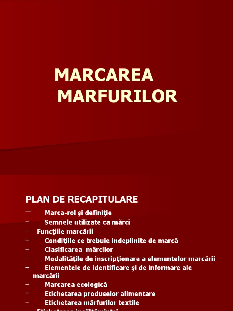 Marcarea Marfurilor | PDF