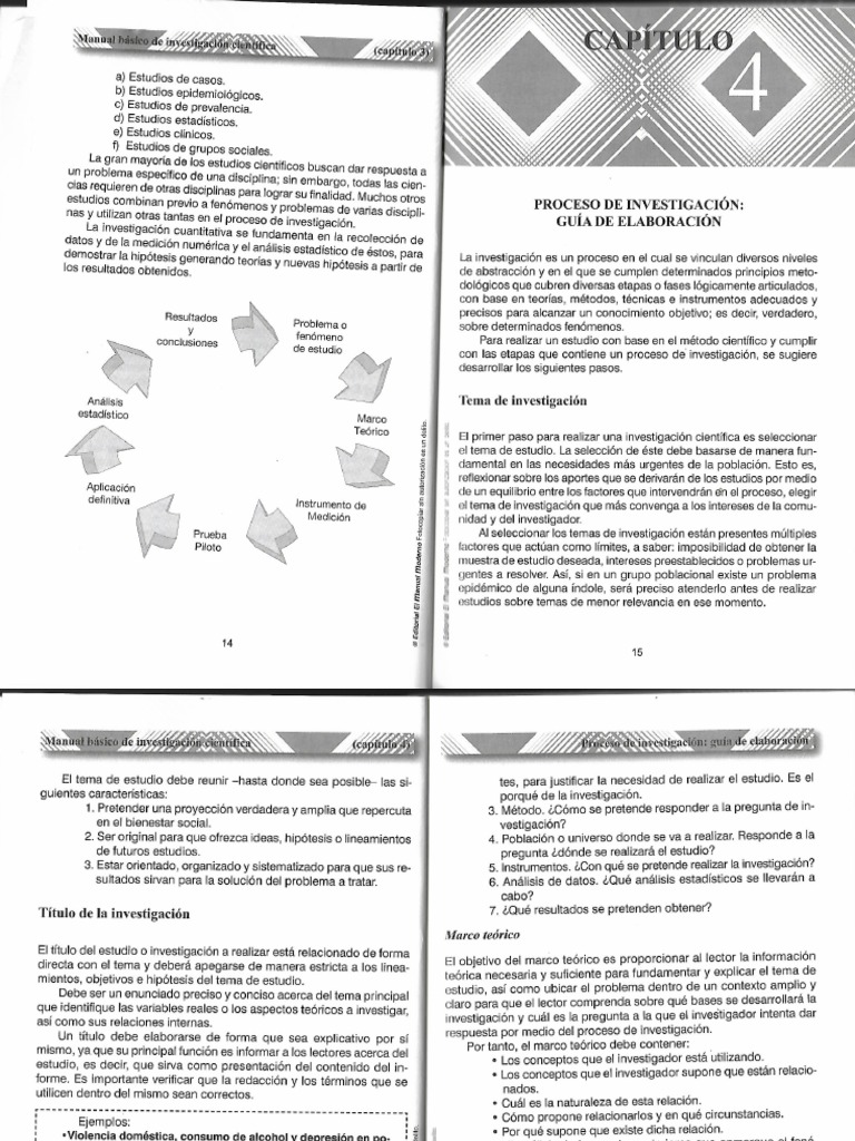 Manual Basico de Investigacion Cientifica Cap4 - Patricia Martinez Lanz PDF | PDF