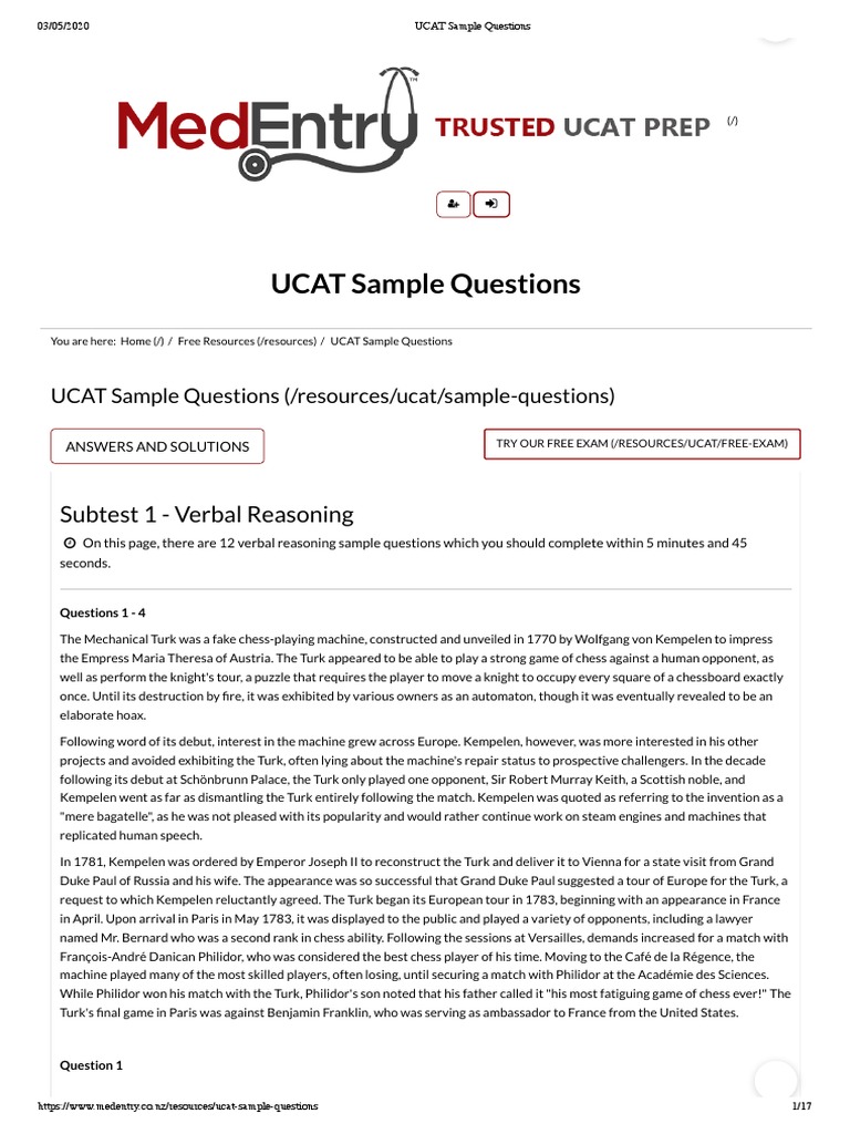 UCAT Sample Questions PDF | PDF | Lime (Fruit)