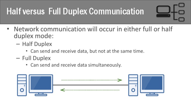 Network Communication Will Occur in Either Full or Half Duplex Mode | PDF