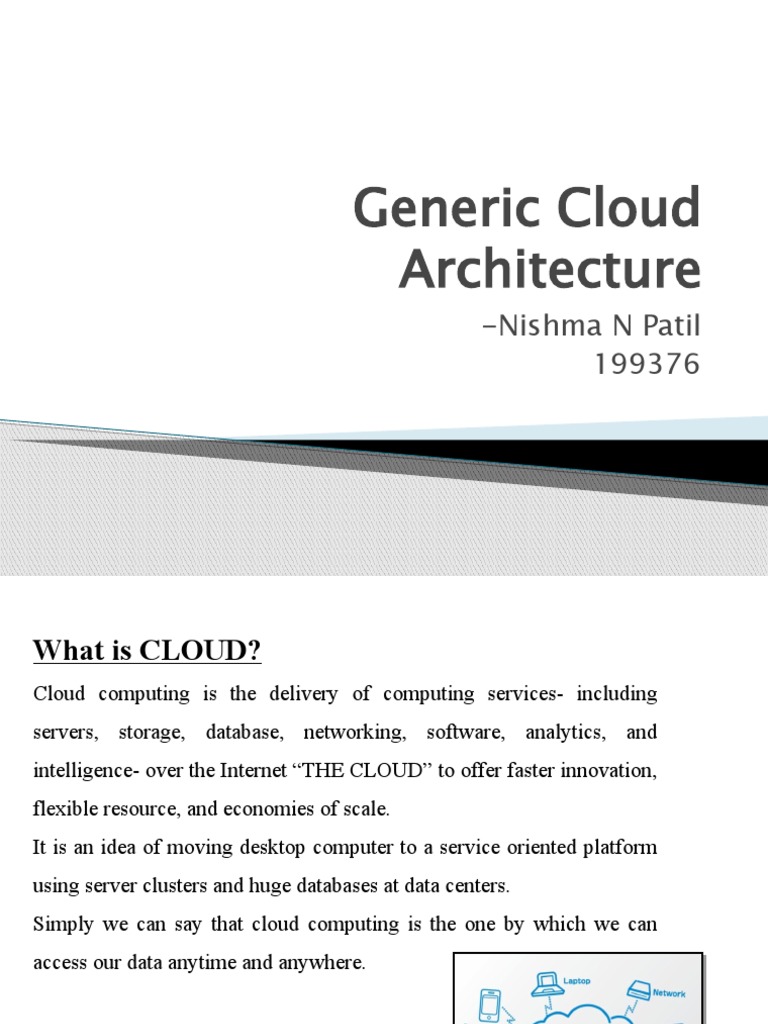 Generic Cloud Architecture | PDF | Cloud Computing | Computing