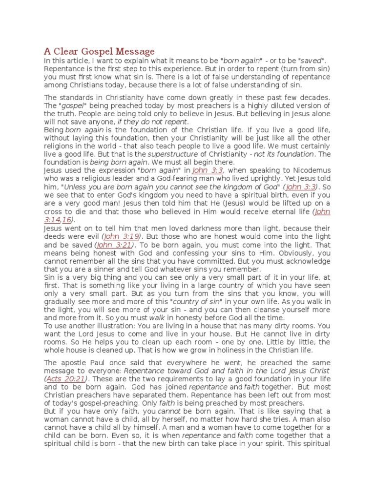 Understanding the Born Again Experience | PDF | Born Again | God The Father