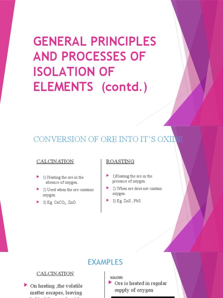 Conversion of Ore Into It's Oxide | PDF | Oxide | Redox